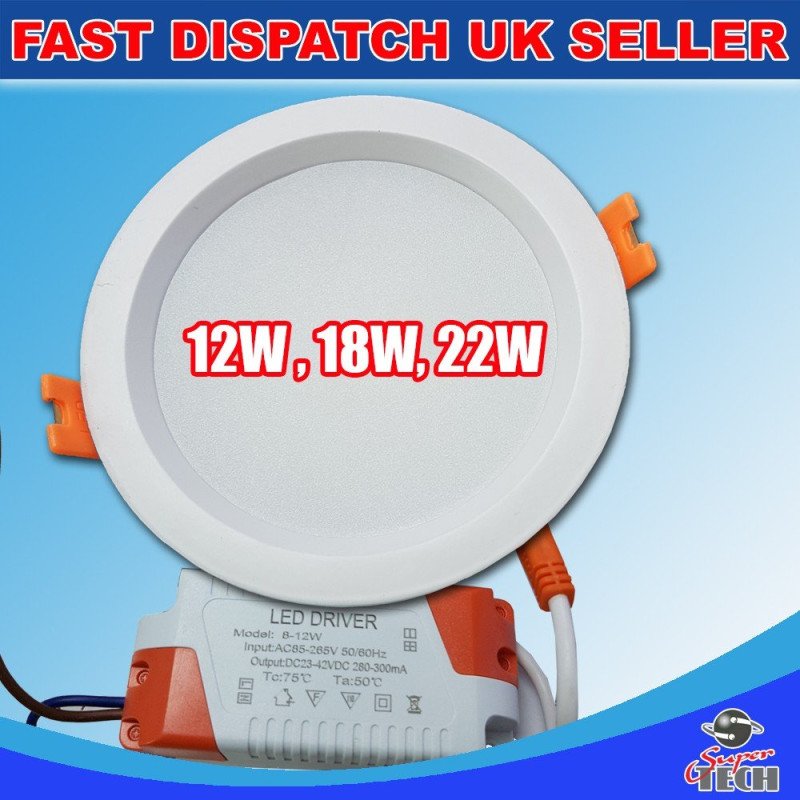 3W 7W 12W 18W 22W 30W LED Recessed Downlight Backlite LED Panels